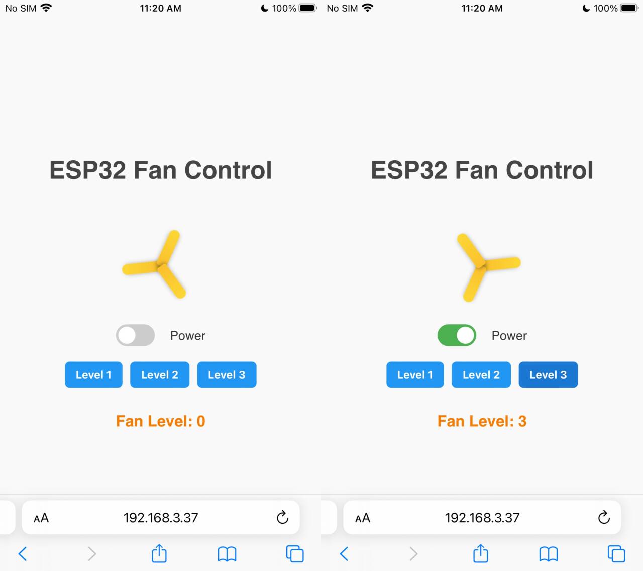 Course 4：Fan_Control — ESP32 IoT Learning Kit documentation